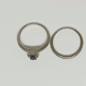 Berricle | Jewelry | Sterling And Sapphire Cz Engagement And Wedding ...